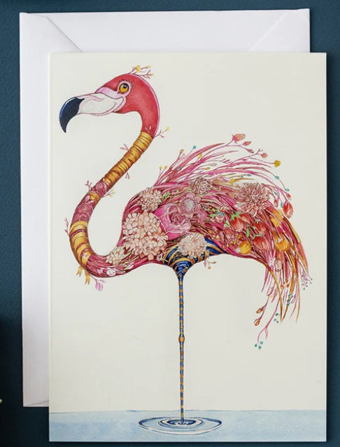 The DM Collection - Everyday Greeting Card - Flamingo