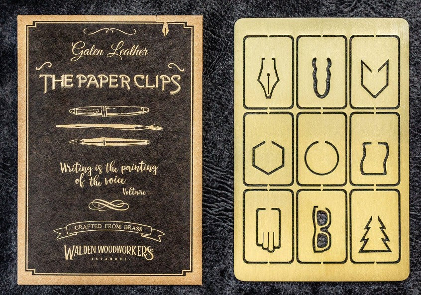 Galen Leather Vintage Inspired Brass Paper Clips Set