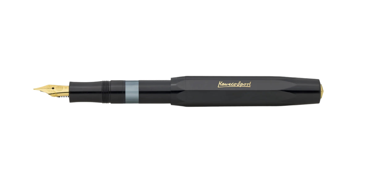 Kaweco PISTON SPORT CLASSIC Black/Gold Fountain Pen – Blesket Canada