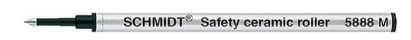 Schmidt 5888 Safety Ceramic Metal Rollerball Refill - Black Ink - M