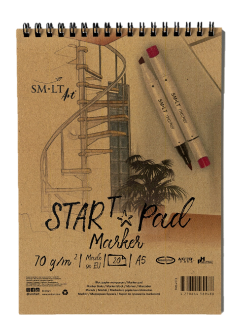 SM-LT Spiral STAR T pad Marker, A5 | Blesket Canada