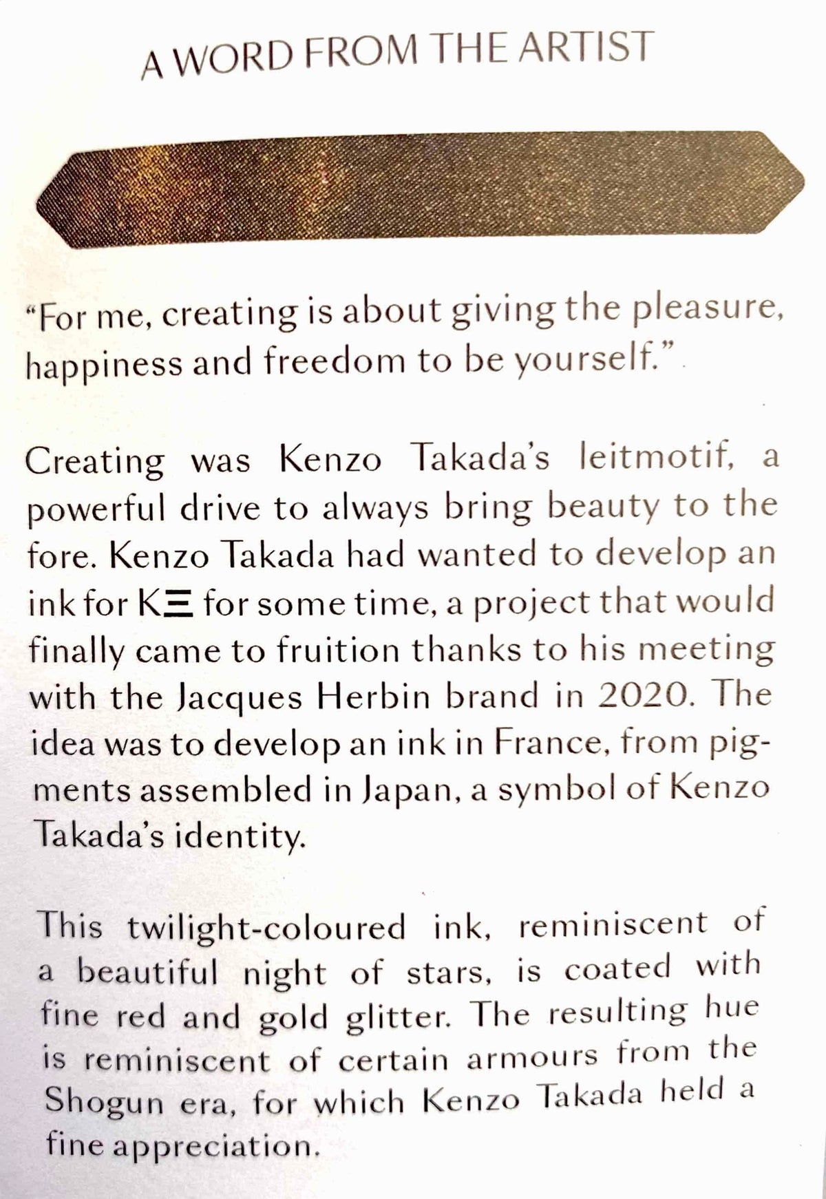 J Herbin Prestige Ink - Shogun - by Kenzo Takada 50ml – Blesket Canada