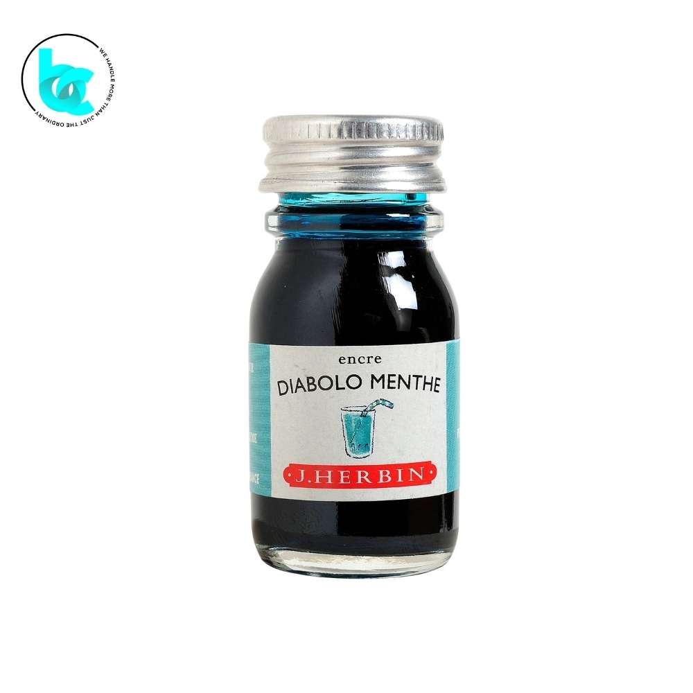 J. Herbin Fountain Pen 10ml Ink (Sampler size) - Diabolo Menthe (Mint