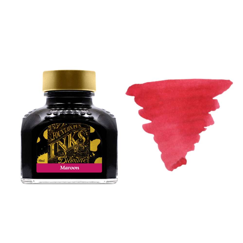 Diamine Inks 80ml Ink Bottle - Maroon – Blesket Canada